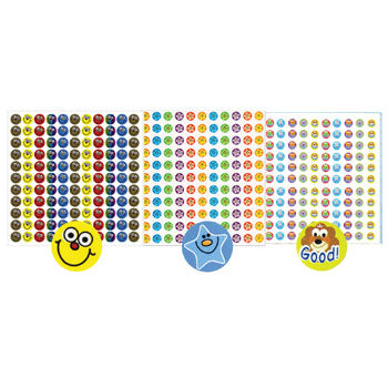 STICKERS, MOTIVATION & REWARD, MIXED COLOUR STICKERS, Pack of 726 stic