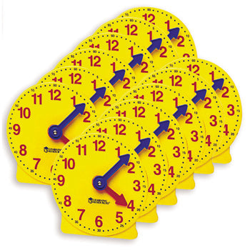 CLASSROOM CLOCK KITS, Big Time Learning Student Clocks, Age 5-9, Set o