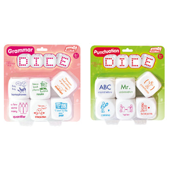 PUNCTUATION & GRAMMAR DICE, Set of 2