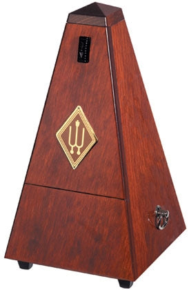 Wittner traditional wooden metronome, with bell - Mahogany