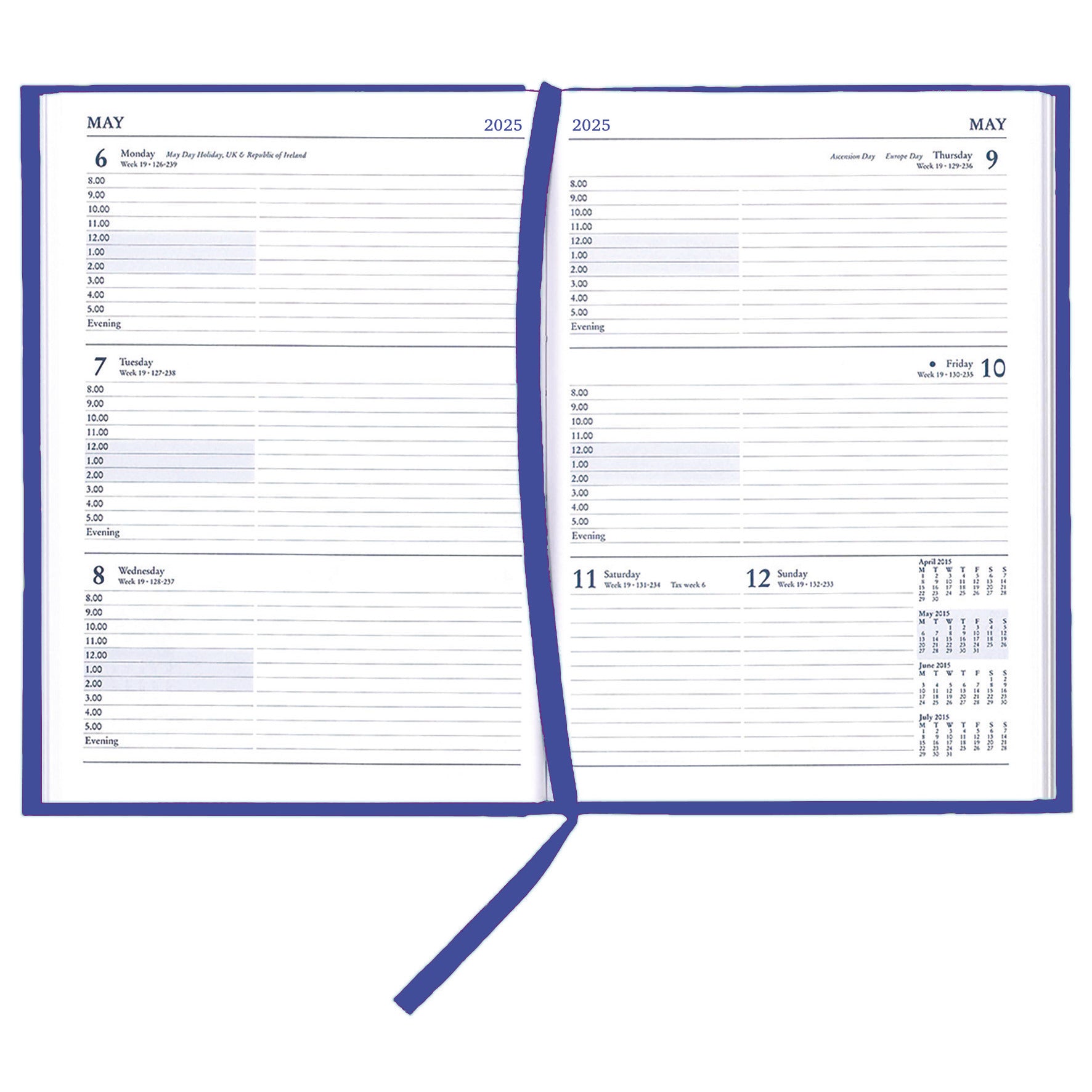 A5 Cal Diary 2025 1Week View