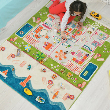 Activity Play Rug - Twin Houses (180x134cm)