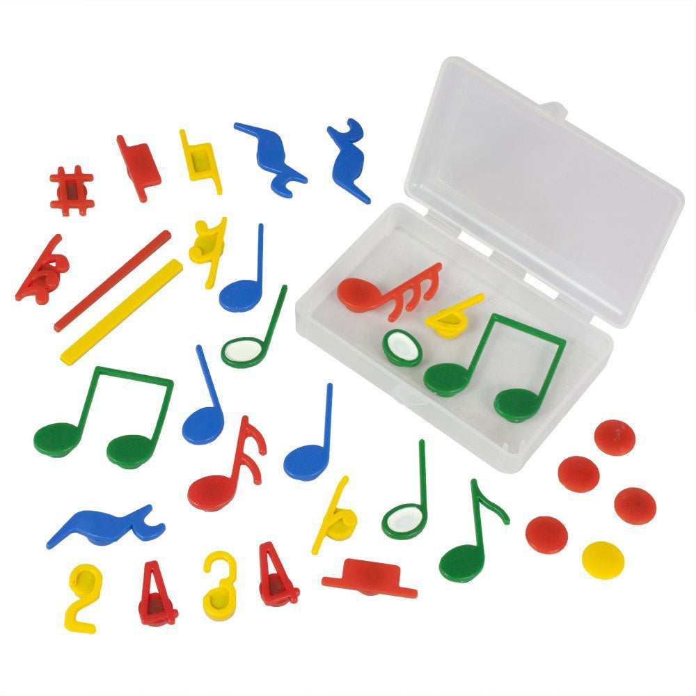 Magnetic musical notes set