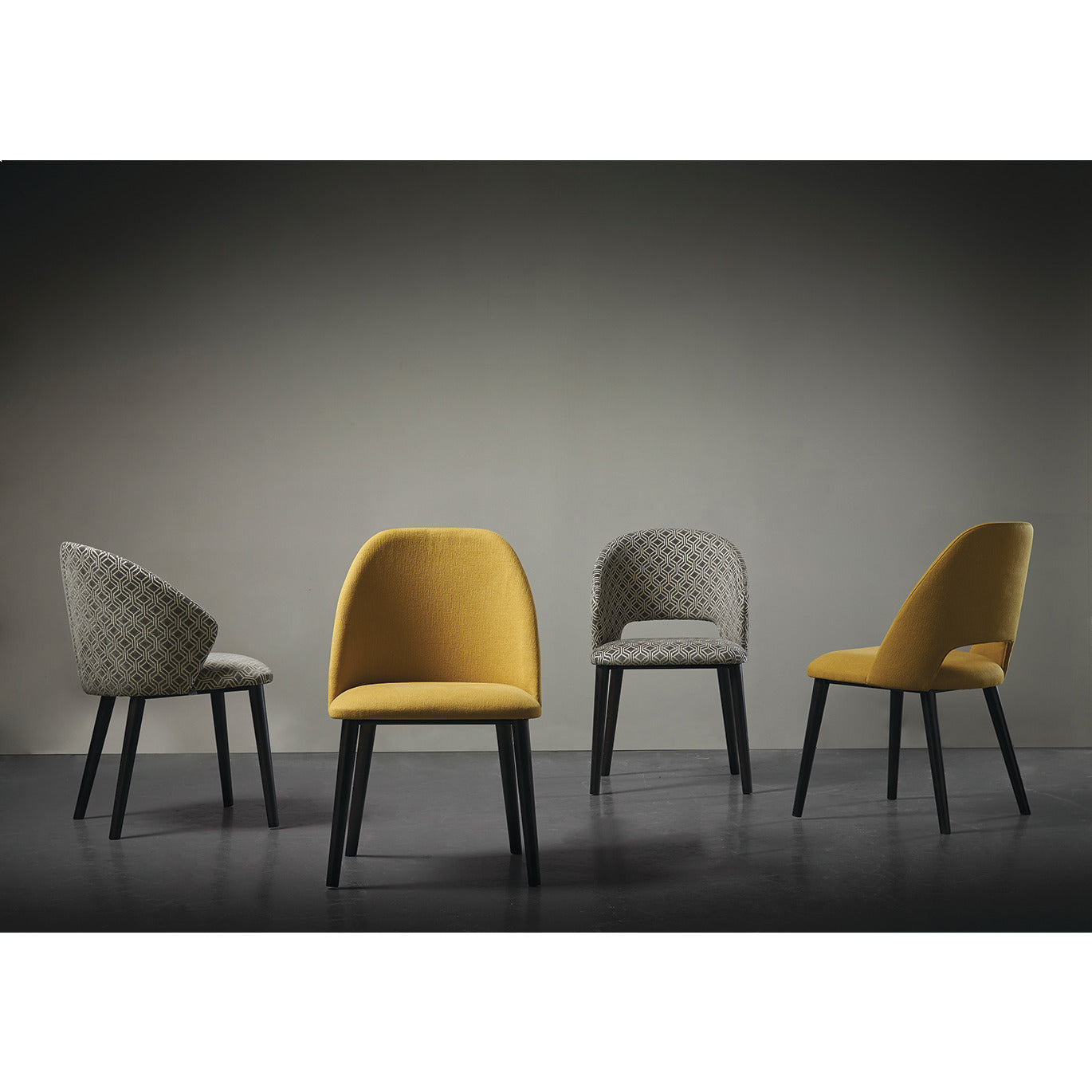 With Arms - With Crumb Gap (800mm height), ROUND BACK DINING CHAIR, Hy
