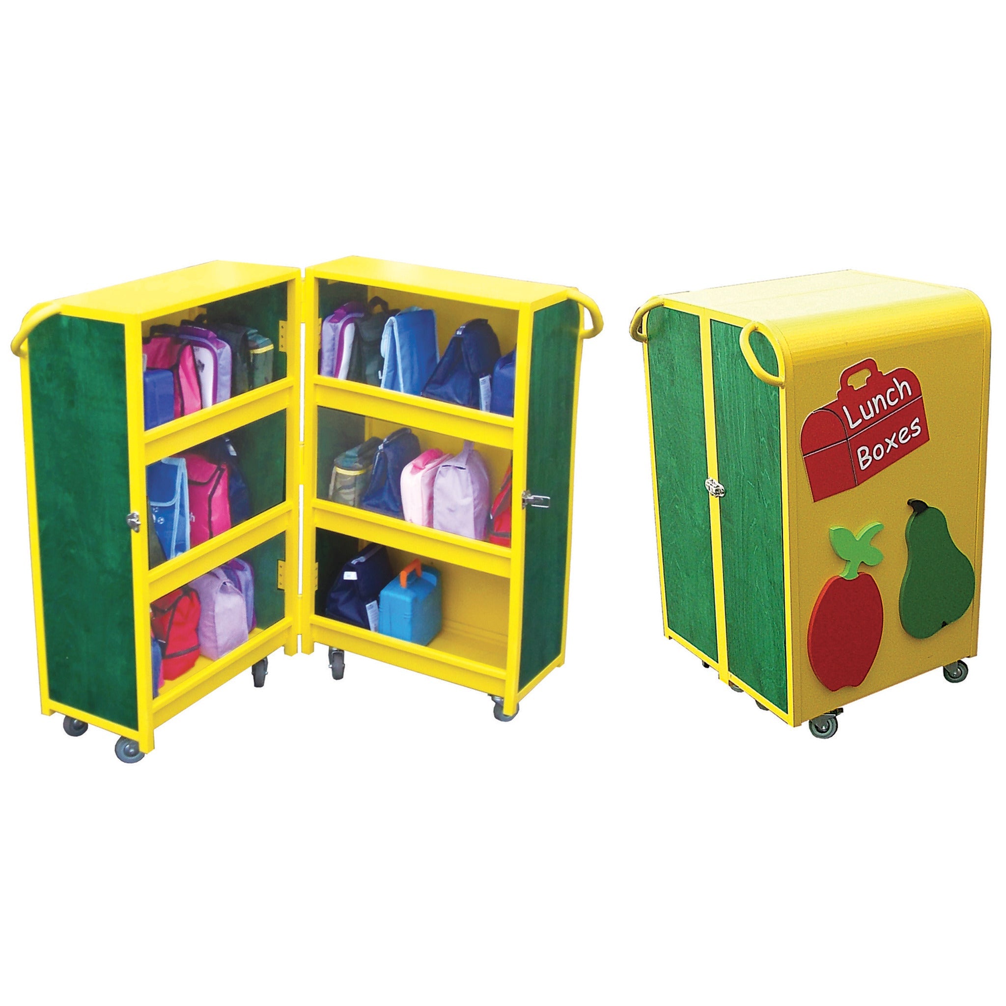 ALUMINIUM LUNCHBOX TROLLEYS, Lock In, Each