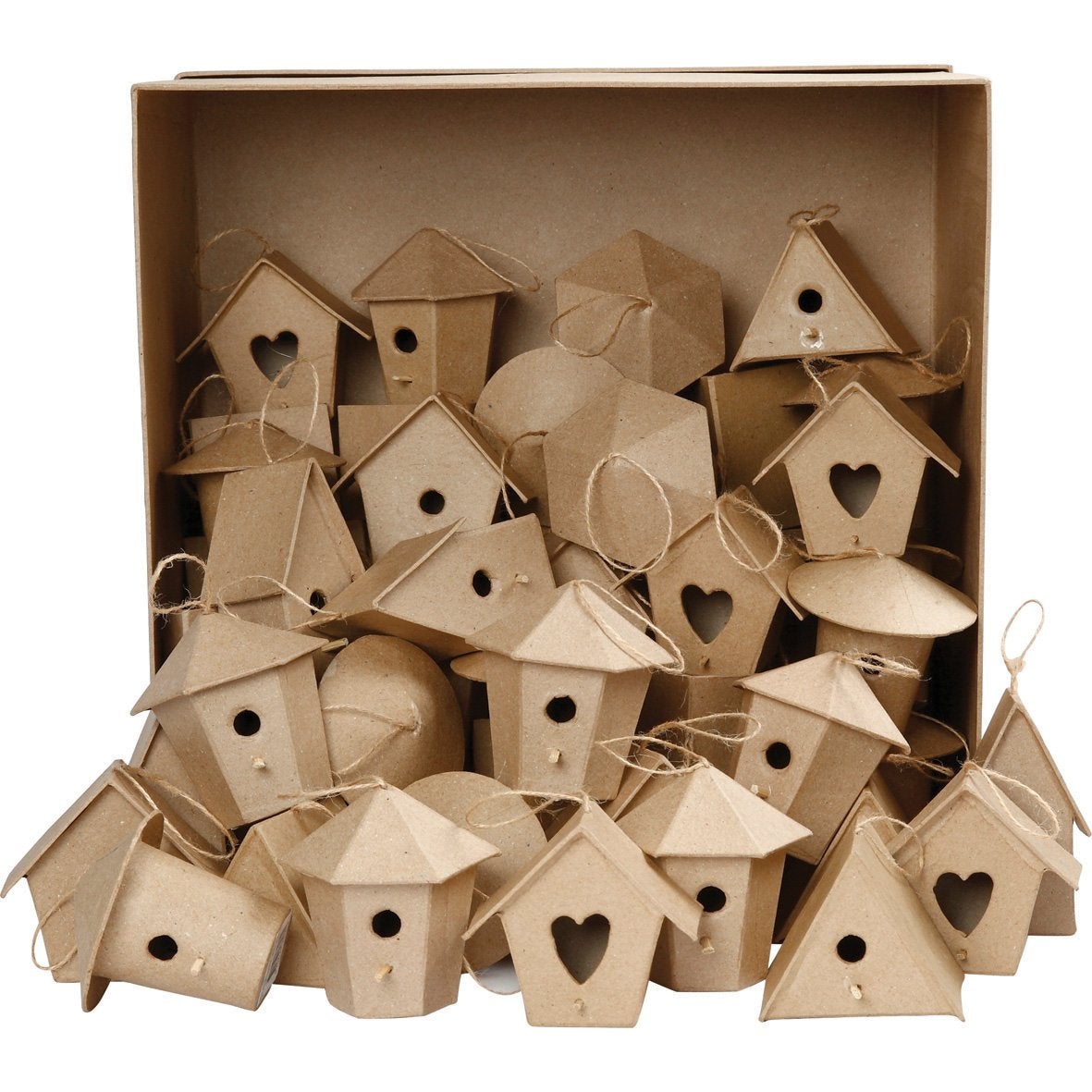 Paper Mache Bird Houses pk 60