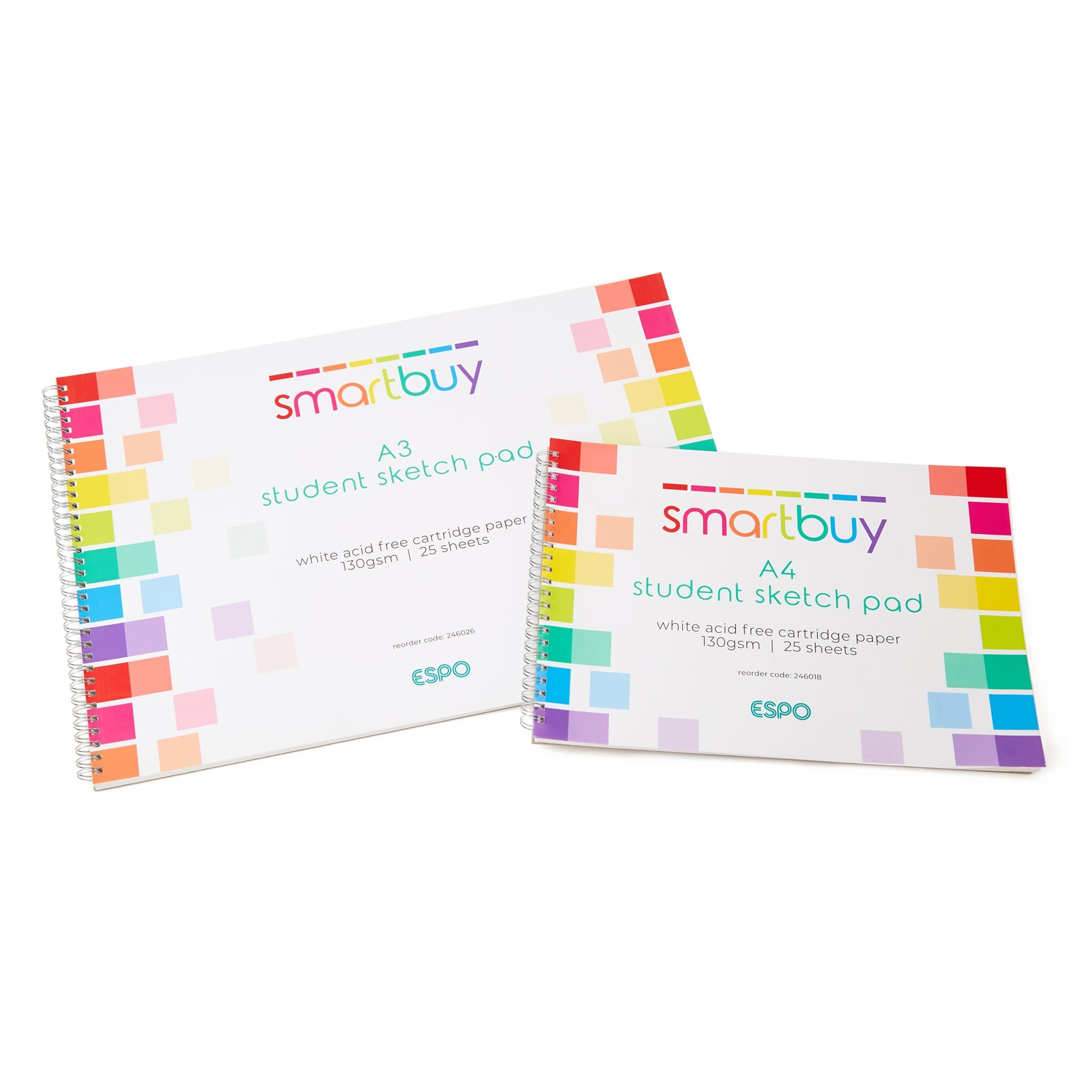 Smartbuy PADS FOR DRY MEDIA, Student Sketch Pad, A3 Landscape, Pack of