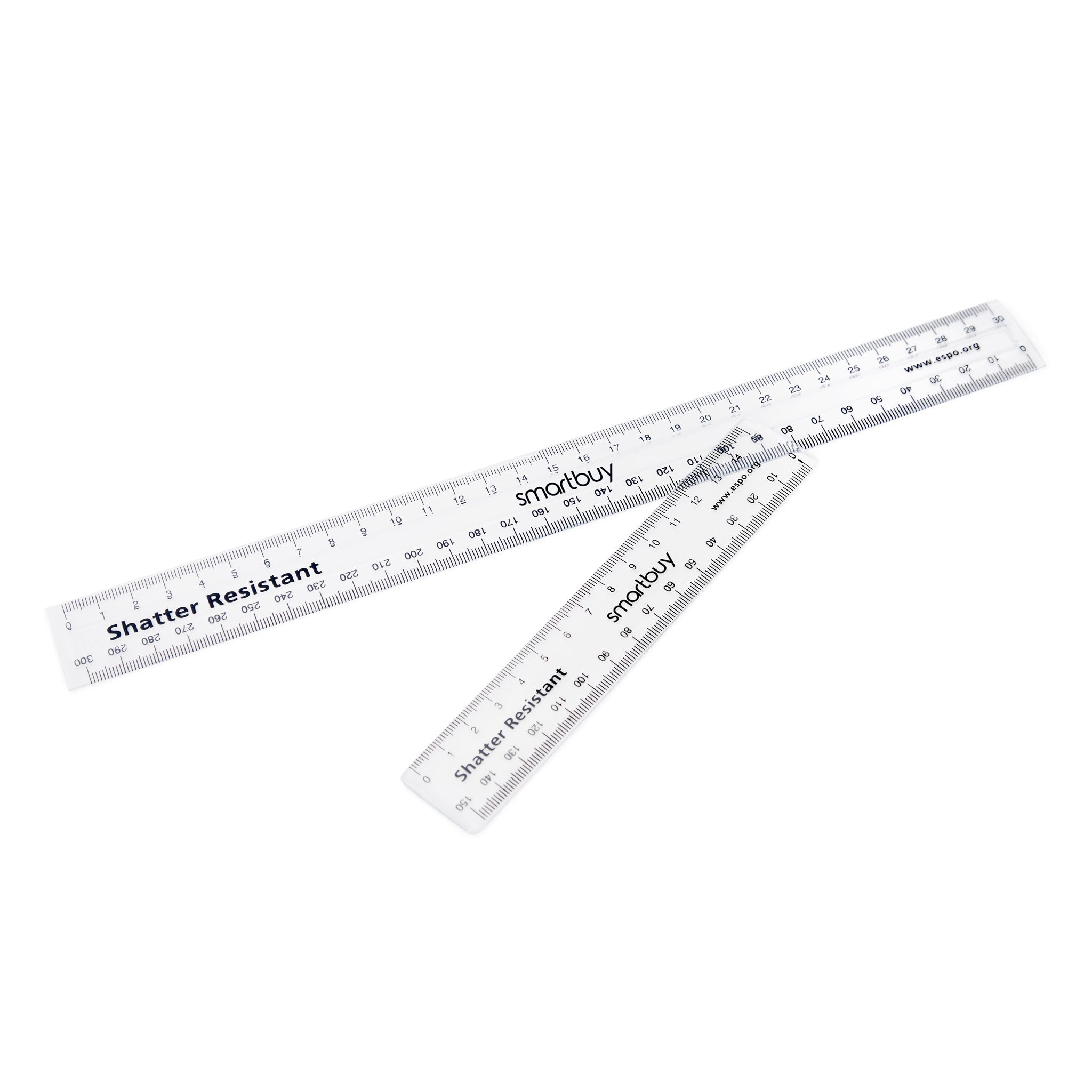 RULER, PLASTIC, Smartbuy, 15cm Clear, Pack of 50