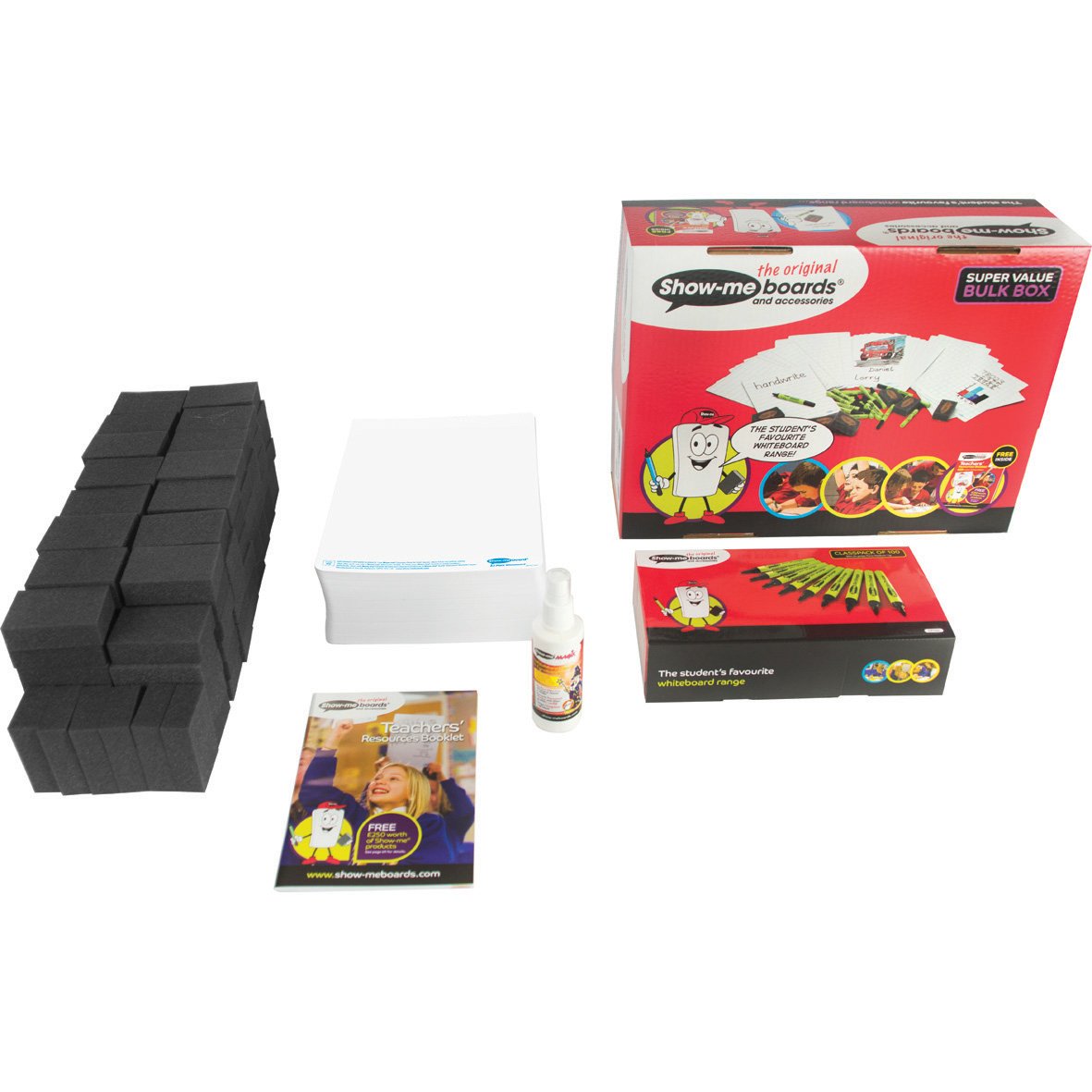 Show-Me Board (Plain) - Bulk Box pk 100