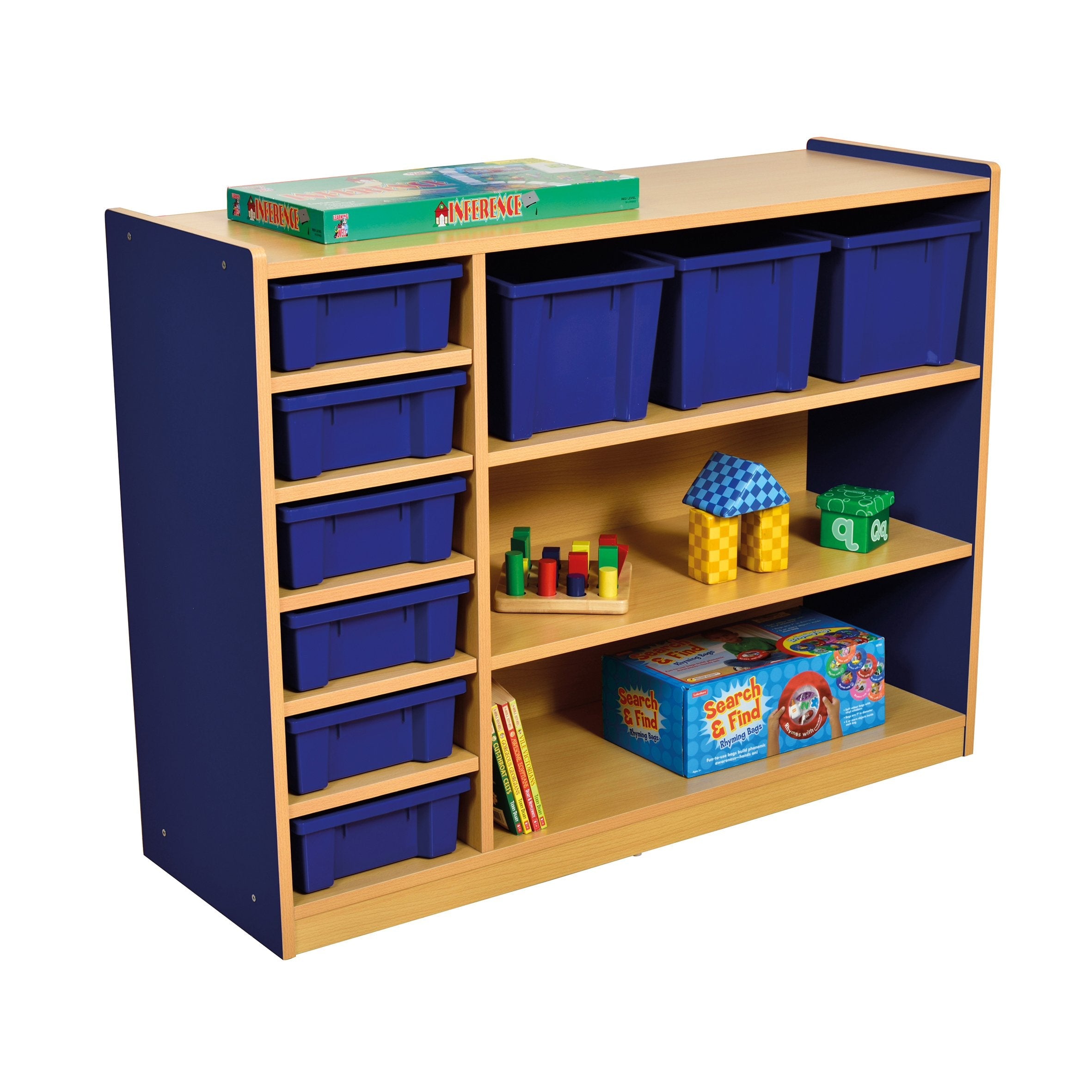 Milan 3 Level Multi Storage Unit with 9 Blue Trays
