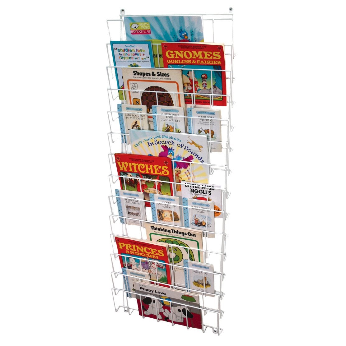 Vertical Wall-Mounted Book Rack