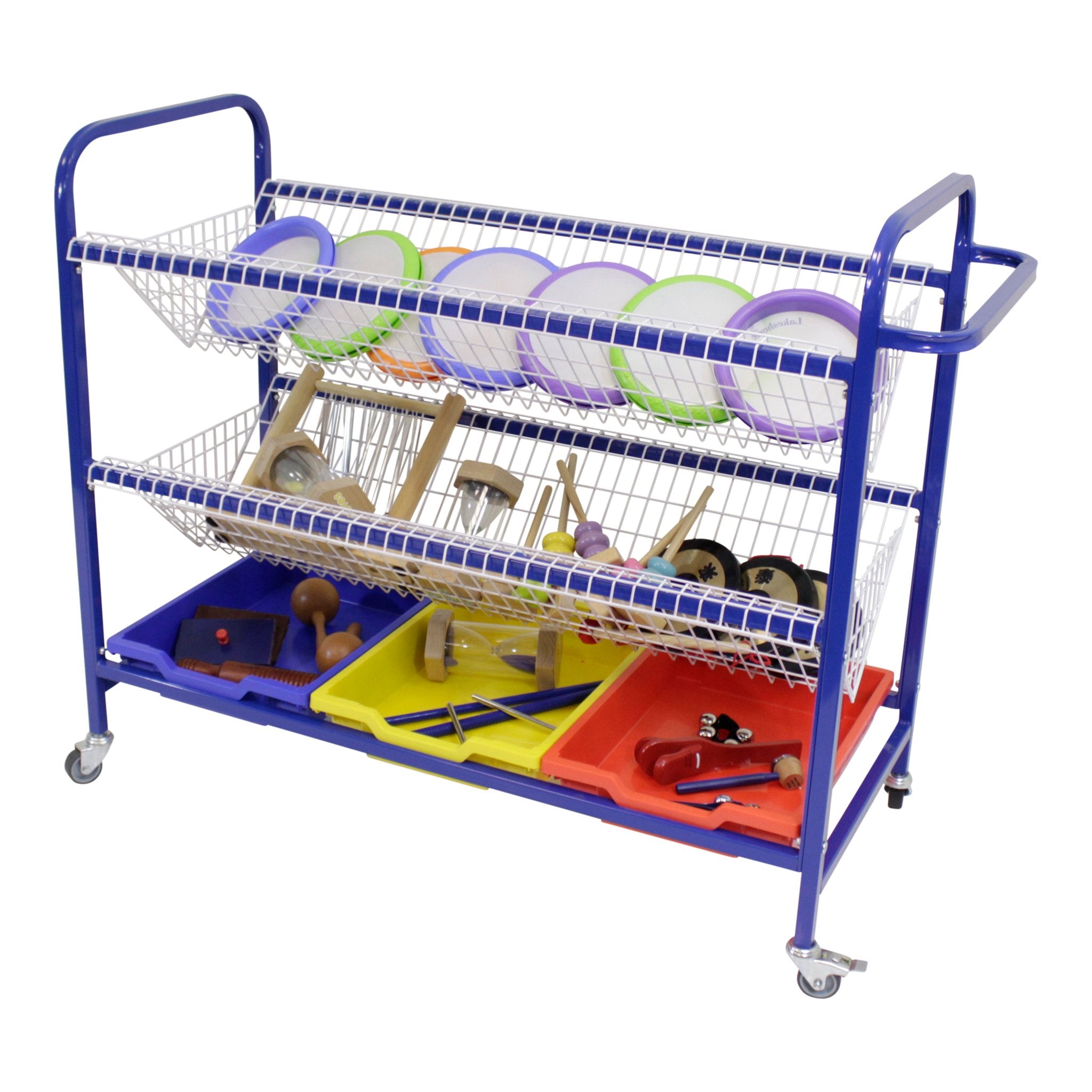 Music Storage Trolley with Gratnells Trays