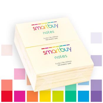 REPOSITIONABLE NOTES, STICK 'N NOTES, Yellow, 76 x 127mm, Pack of 12