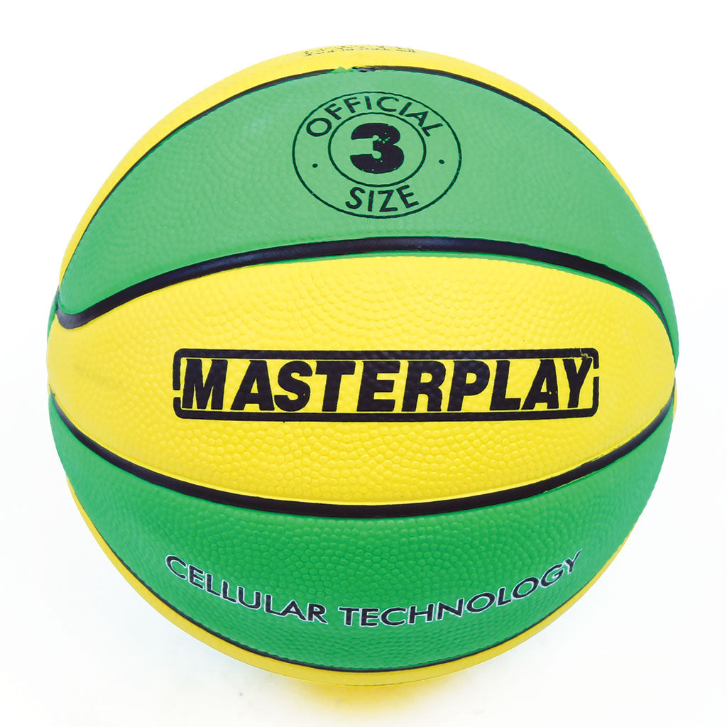 Masterplay Cellular Basketball Size 3, Yellow/Lime Green