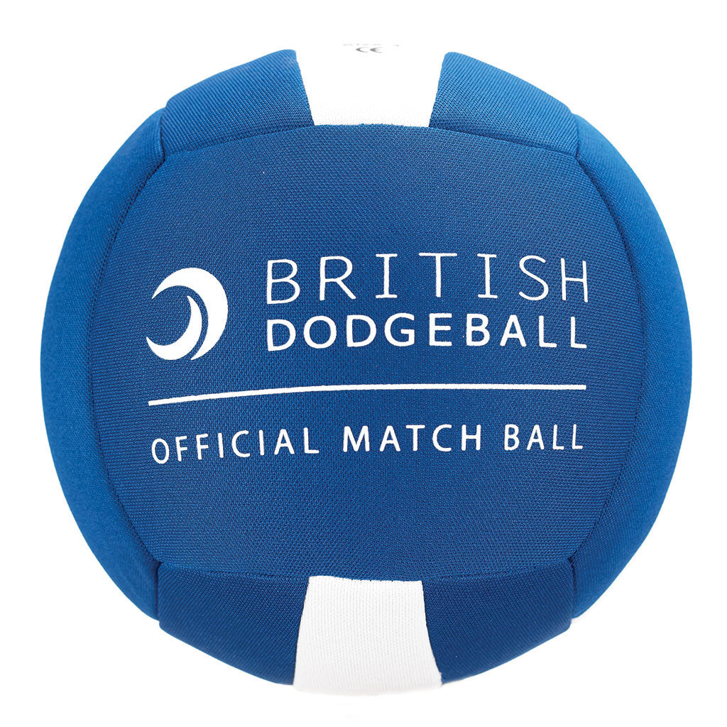 Official British Dodgeball Match Ball Size 2, Blue And White