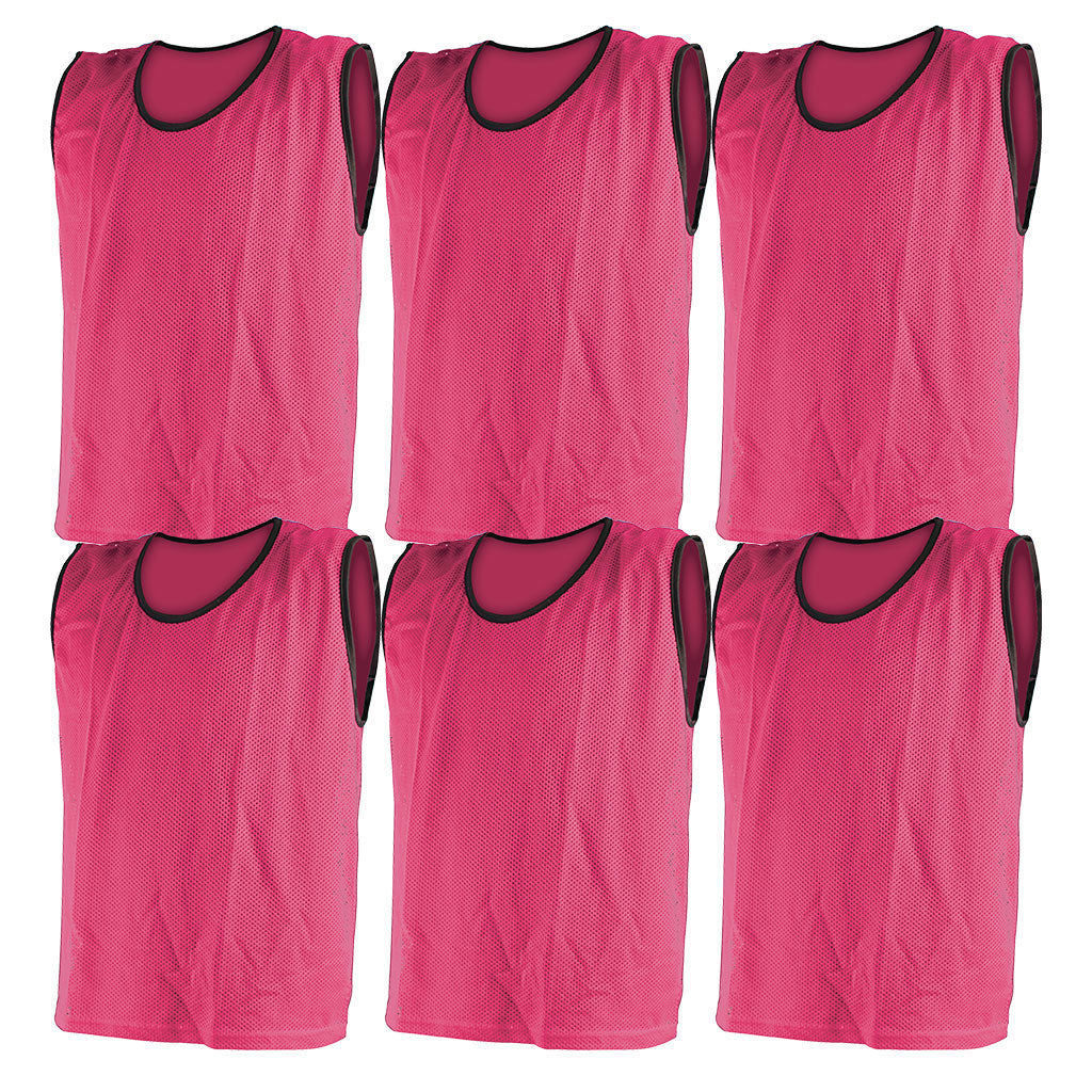 Mesh Training Bib Small, Pink, Set of 6