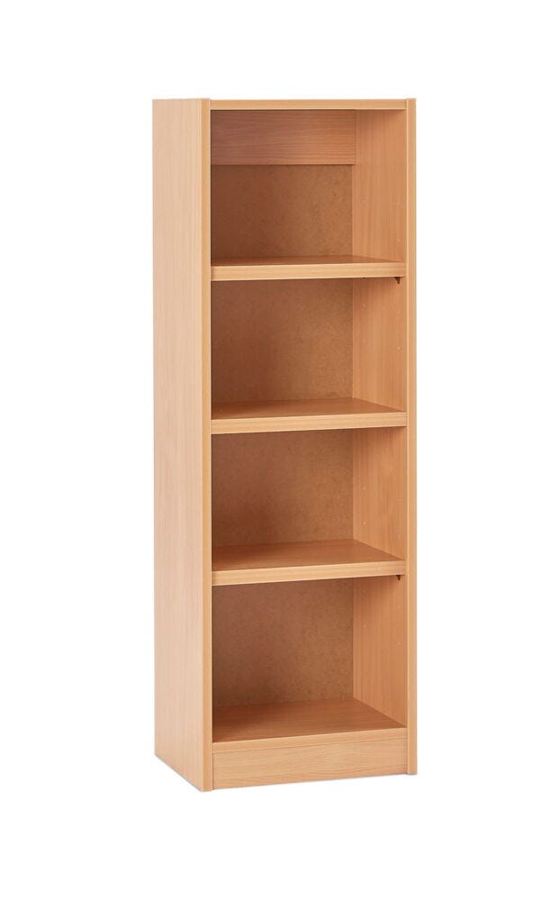 LIBRARY SHELVING, NARROW SINGLE SIDED STATIC SHELVING, 1200mm height