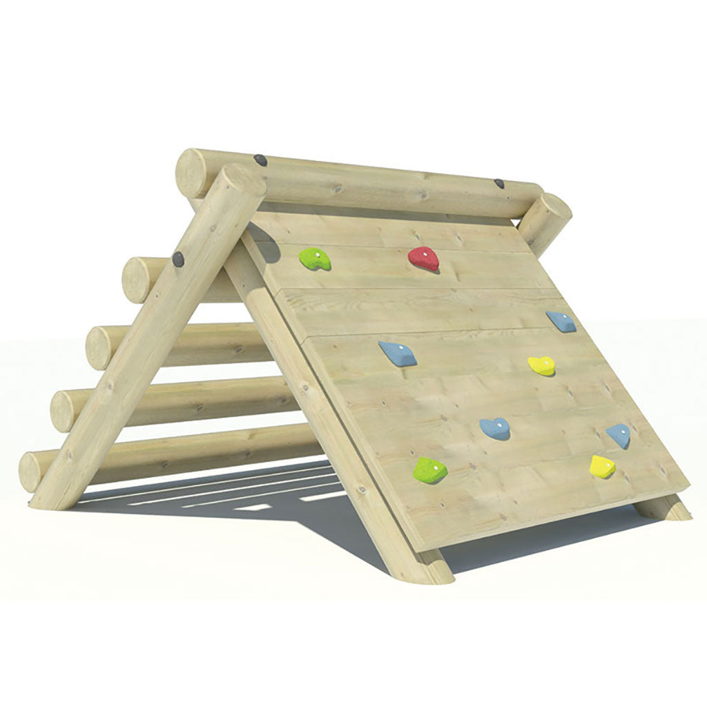 Log Ramp Rock Climber Into Tarmac
