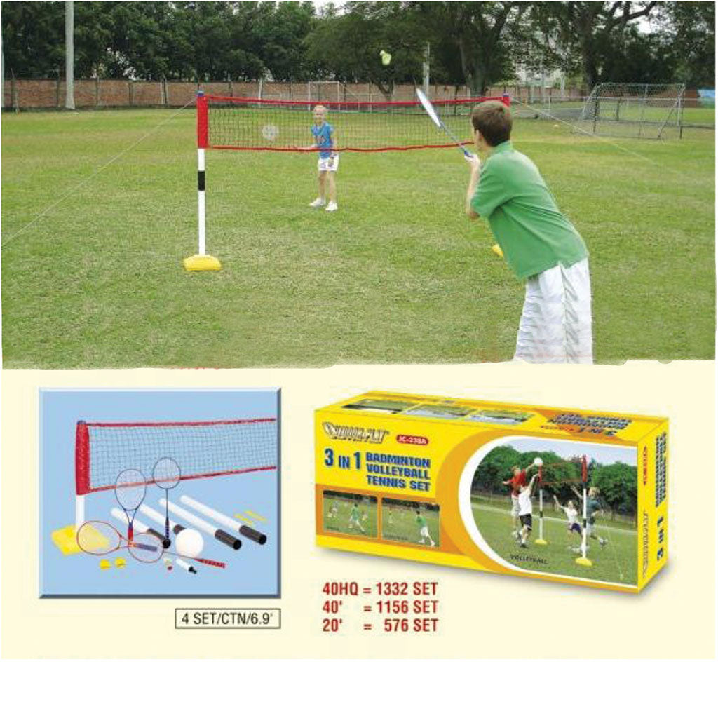 3 In 1 Pole And Net Set With Accessories