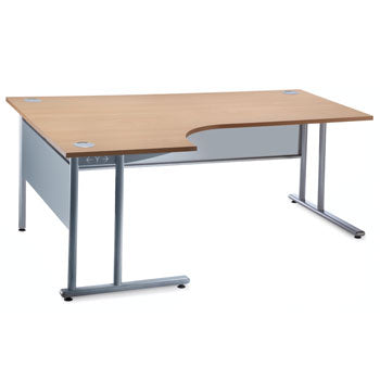 DESKS, CRESCENT, 1800mm width, Left Return, Maple