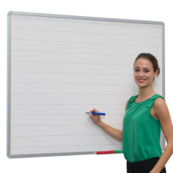 PRINTED ALUMINIUM FRAMED WHITEBOARDS, Lines 75mm, 1200 x 1200mm height