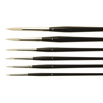 PAINTBRUSH, SHORT HAIR - SHORT HANDLE, Round Brush, Short Handle, Size