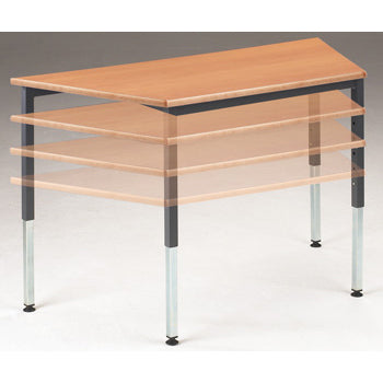 HEIGHT ADJUSTABLE TABLES, TRAPEZOIDAL, Blue