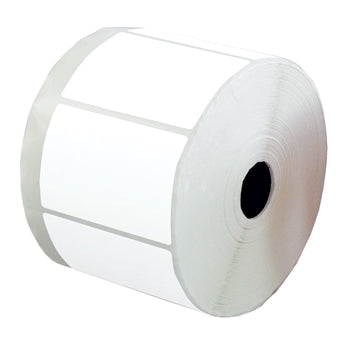 WHITE SELF-ADHESIVE LABELS, NON PRINTER, Reels, Rectangular, 75 x 50mm