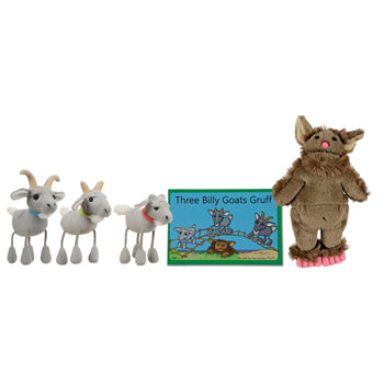 PUPPET SETS, Three Billy Goats Gruff and Troll, Set