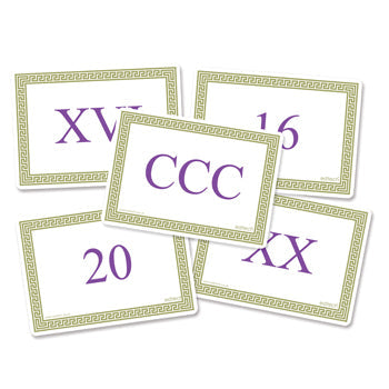 ROMAN NUMERALS, Cards, Set