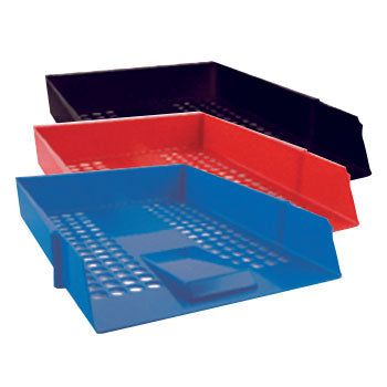 DESKTOP STORAGE (FOR A4 PAPERS), Plastic Filing Trays, Red, Pack of 12