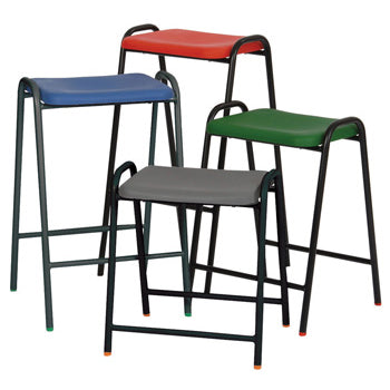 FLAT TOP STOOL, FIRE RETARDANT SHELL, 685mm Seat height, Blue