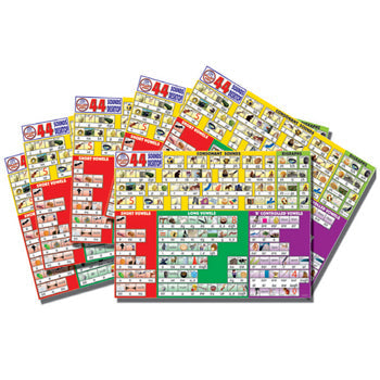 SMART PHONICS, 44 SOUNDS DESKTOP CHART, A4, Pack of 6